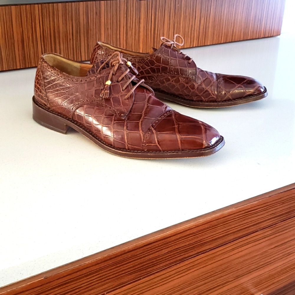 Fine Italian, Mauri, Genuine Alligator Dress Shoes Si… - Gem